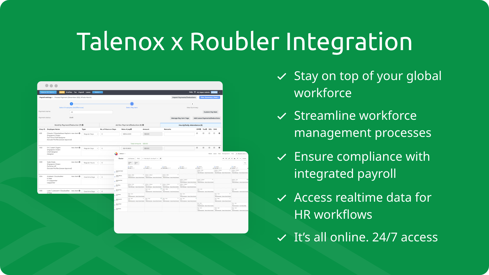 Roubler | Integrated App Partner | Talenox Singapore